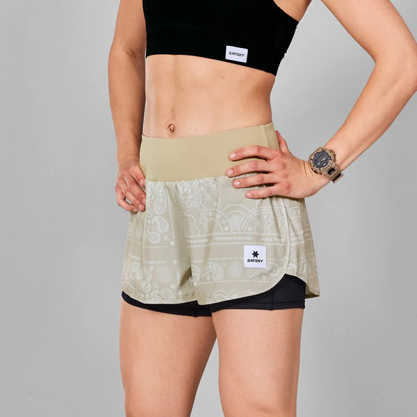 SaySky Womens Paisley Pace 2 in 1 Short 3" – Run Company